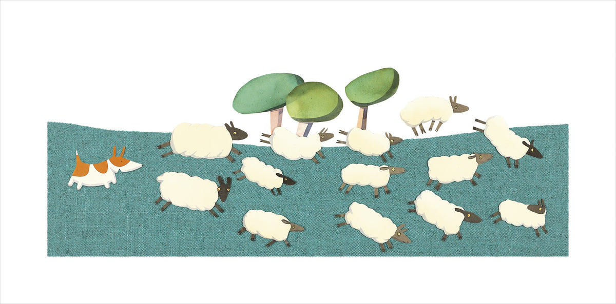 Bigsy spooks the sheep PRINT – alisonlester.com