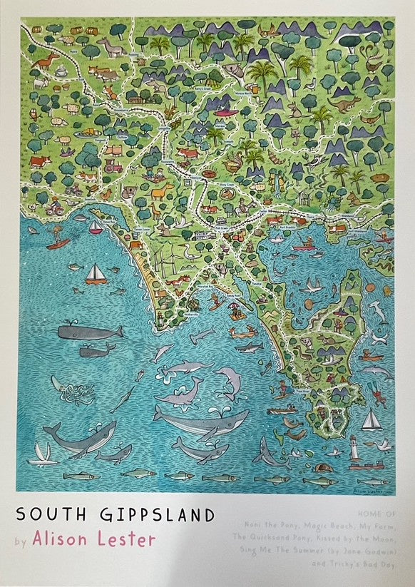 South Gippsland Map PRINT – alisonlester.com