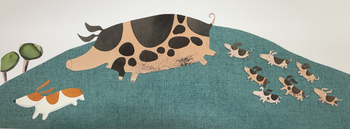 Patchy Pig's not scared of Bigsy PRINT – alisonlester.com