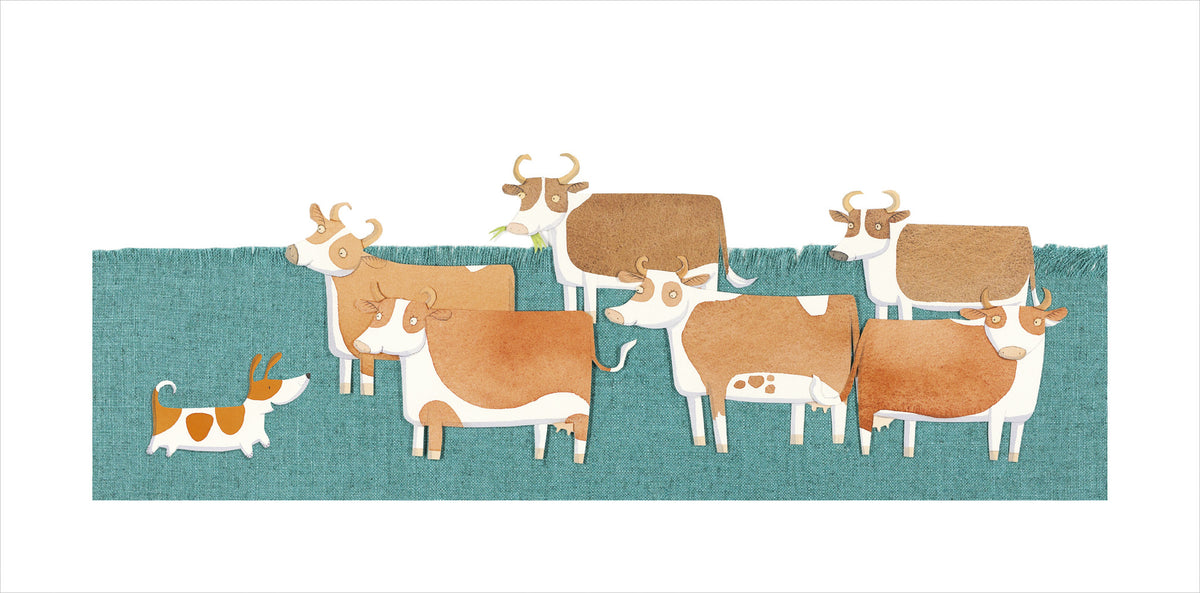 Bigsy runs around the cows PRINT – alisonlester.com